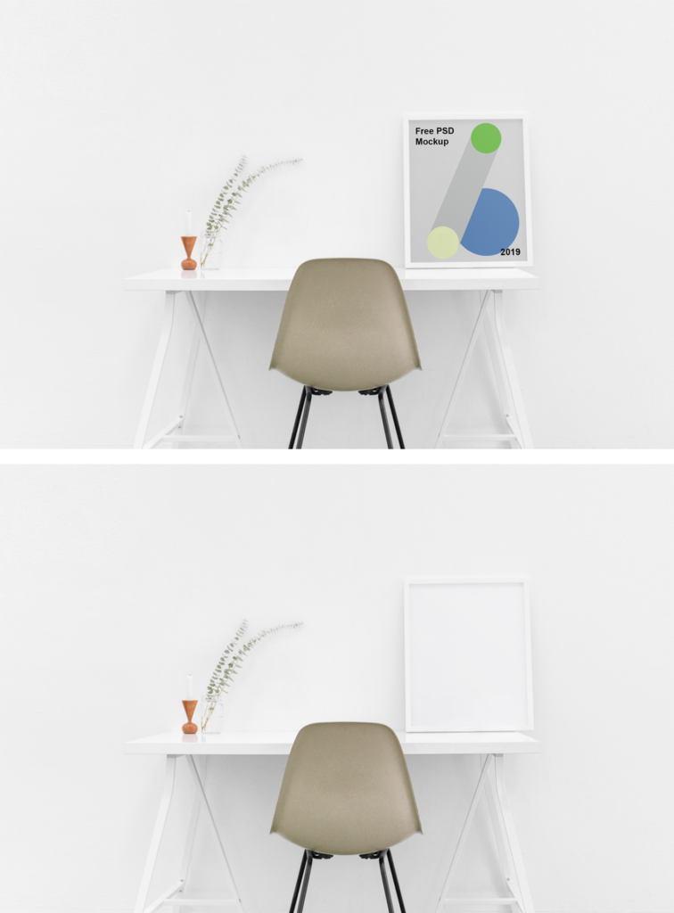 Poster on Table Mockup — Mr.Mockup | Graphic Design Freebies