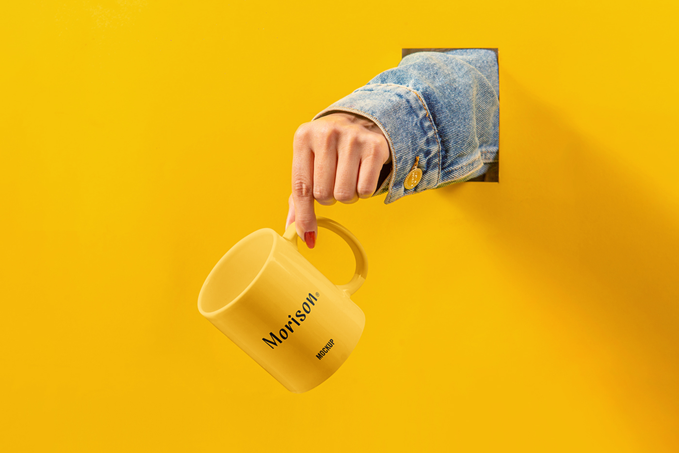 Cup with Hand Mockup — Mr.Mockup | Graphic Design Freebies