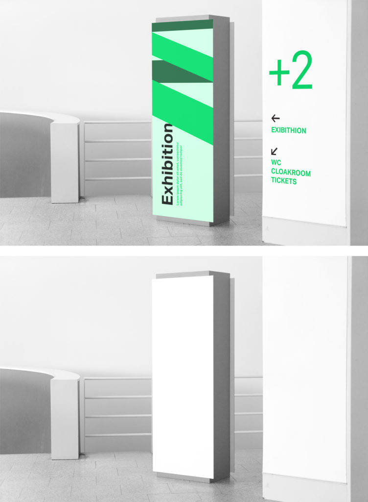 Indoor Signage Mockup — Mr.Mockup | Graphic Design Freebies