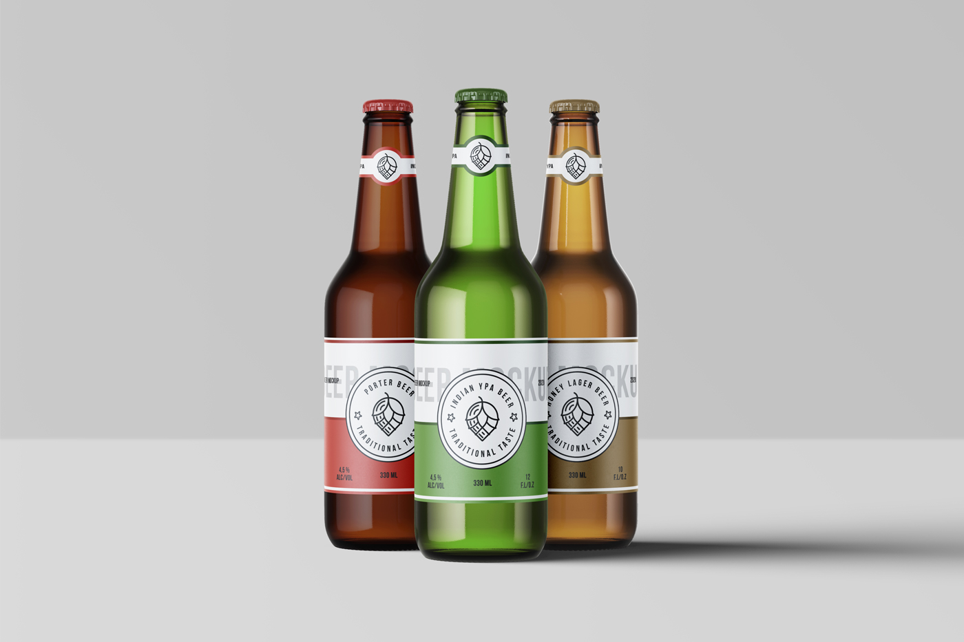 Beer Bottles PSD Mockup — Mr.Mockup | Graphic Design Freebies