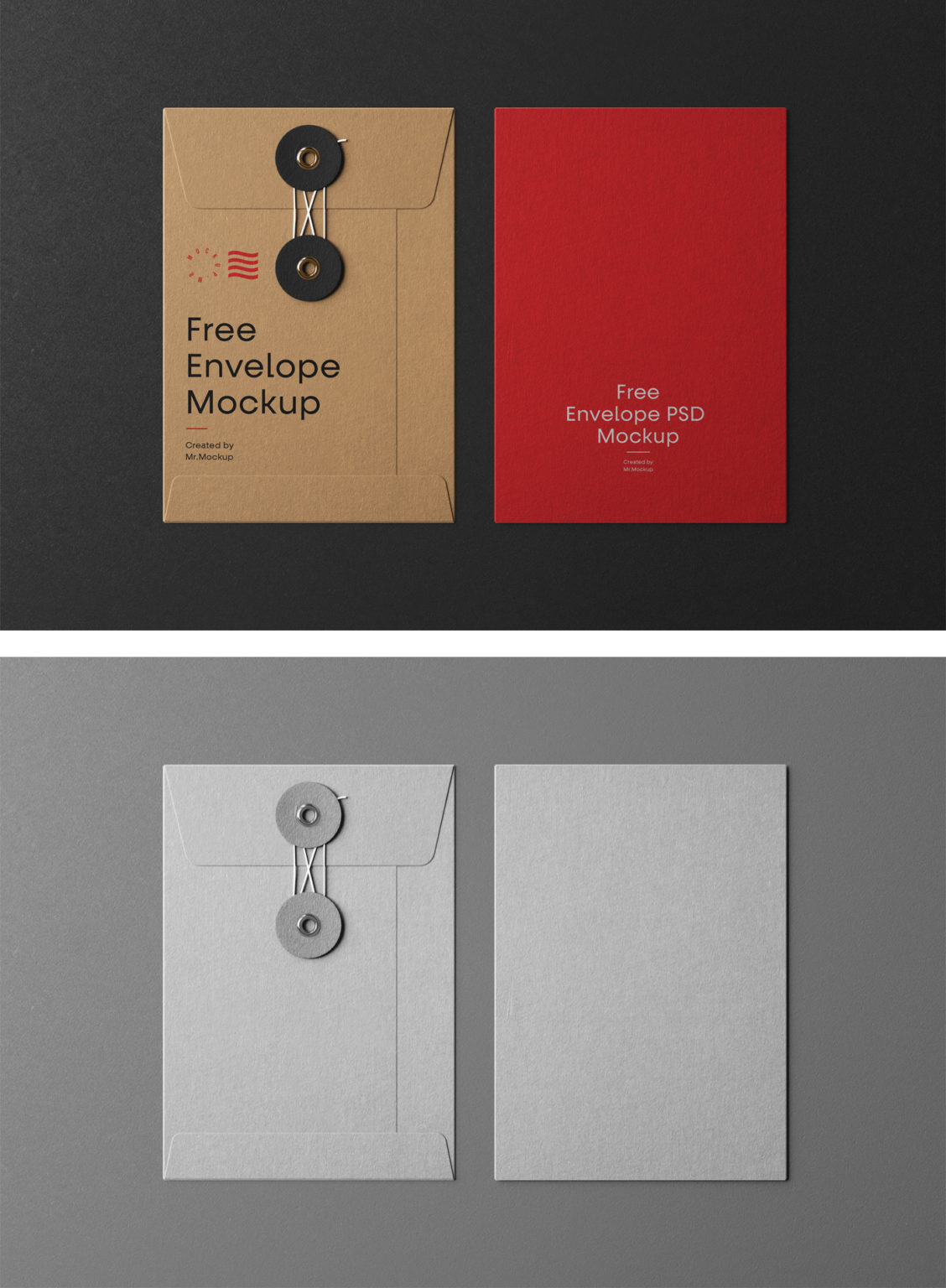 Envelope With String Mockup — Mr.Mockup | Graphic Design Freebies