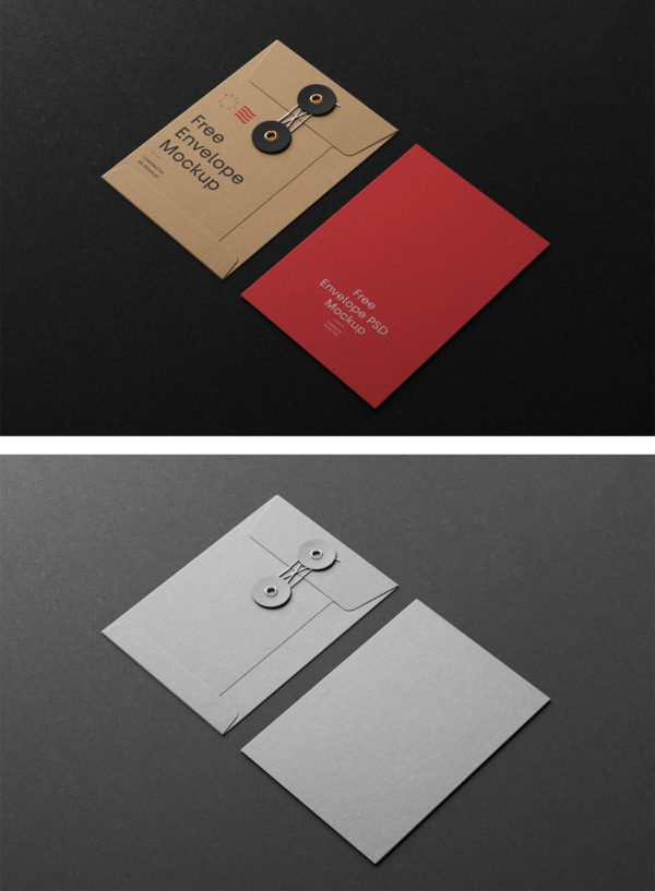 Envelope With String Mockups — Mr.Mockup | Graphic Design Freebies
