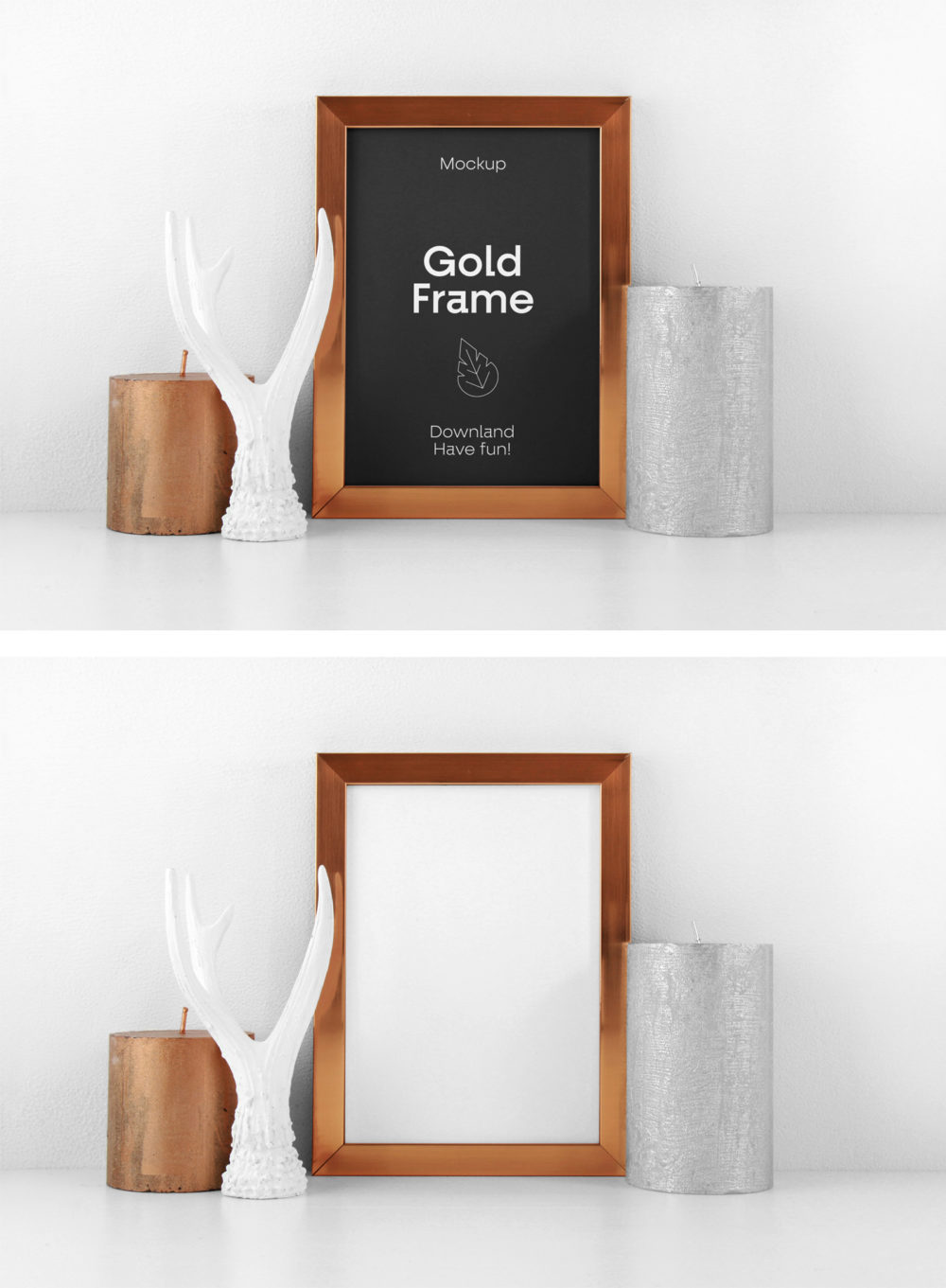 Gold Frame PSD Mockup — Mr.Mockup | Graphic Design Freebies