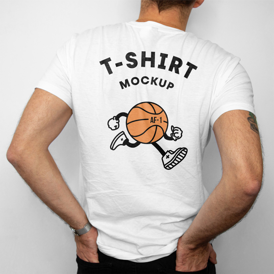 T-Shirt Back Mockup — Mr.Mockup | Graphic Design Freebies