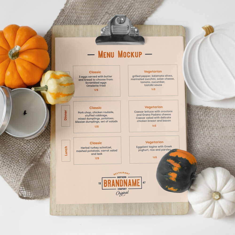 Free Menu Mockups — Mr.Mockup | Graphic Design Freebies
