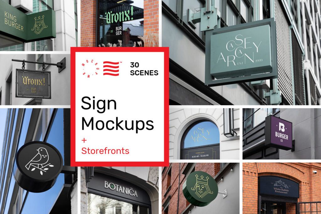 Sign Mockups — PSD Mockups & Freebies | Mr.Mockup