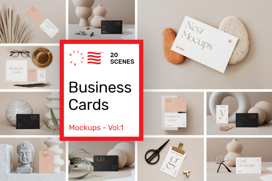 Business Card Mockups Vol.1 Extended License — PSD Mockups & Freebies ...