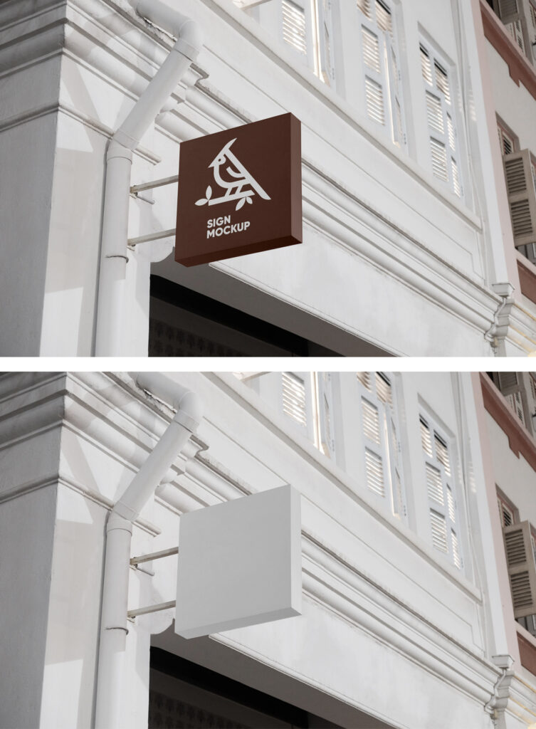 Elevation Sign Mockup — Mr.Mockup | Graphic Design Freebies