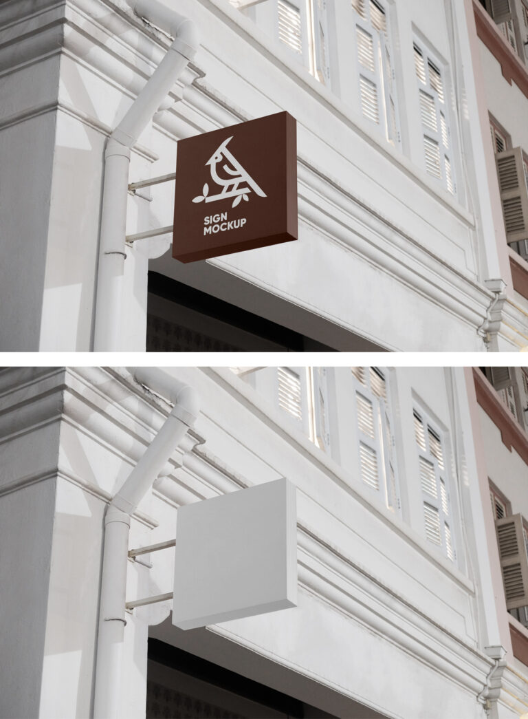 Elevation Sign Mockup — Mr.Mockup | Graphic Design Freebies