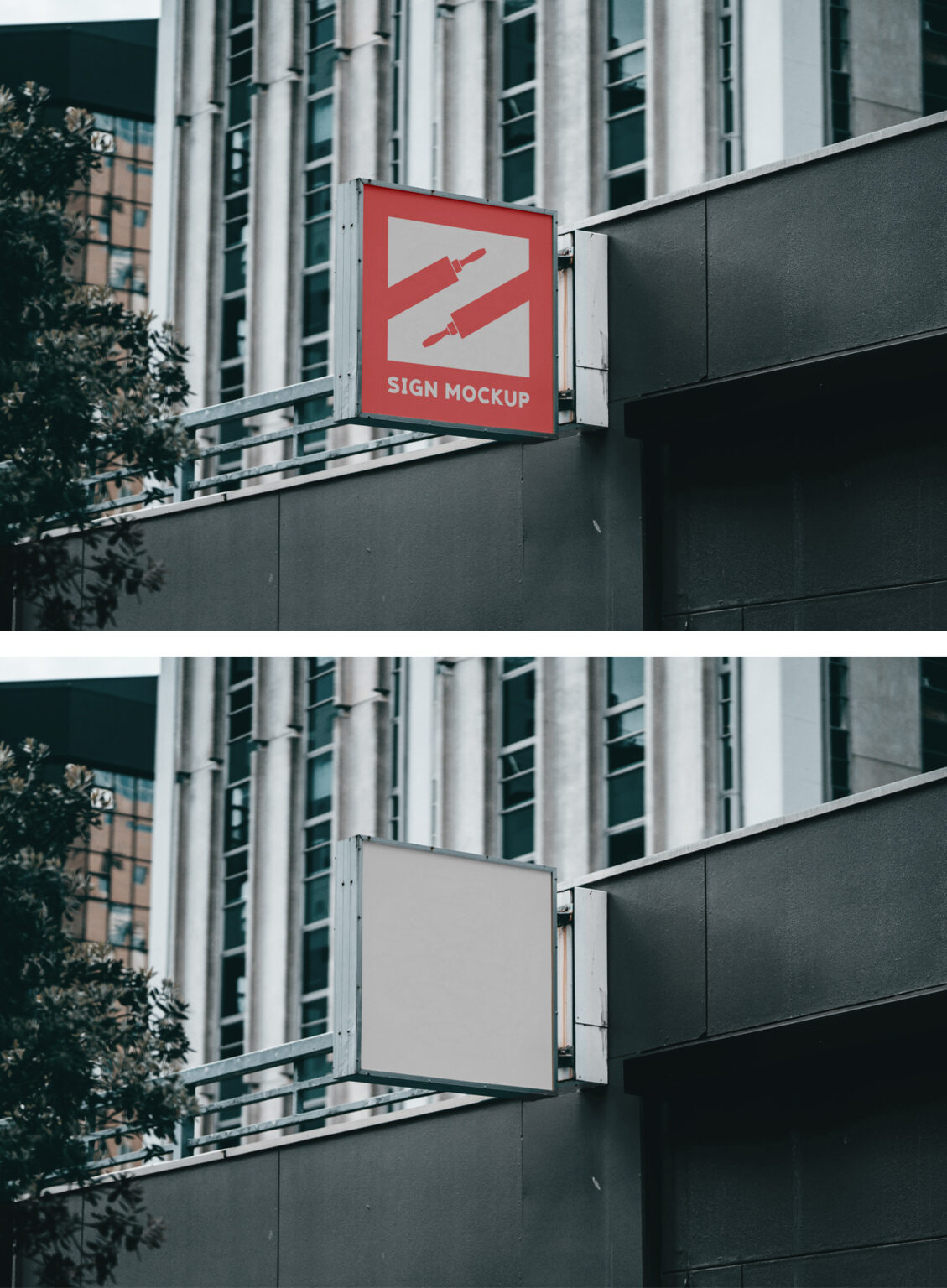 Sign on Building Mockup — Mr.Mockup | Graphic Design Freebies