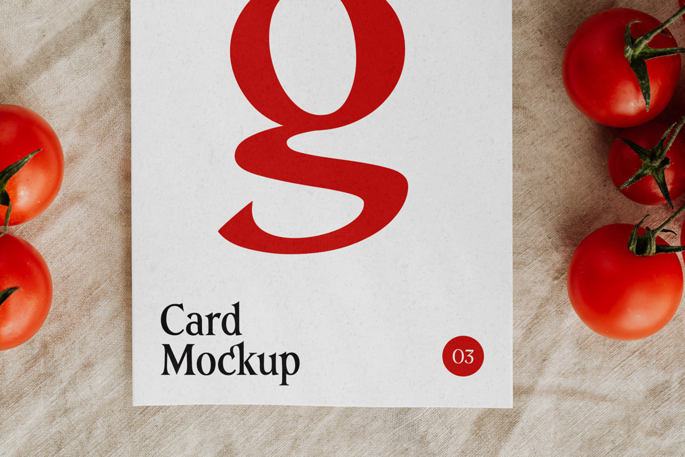 Card with Tomato Mockup — Mr.Mockup | Graphic Design Freebies