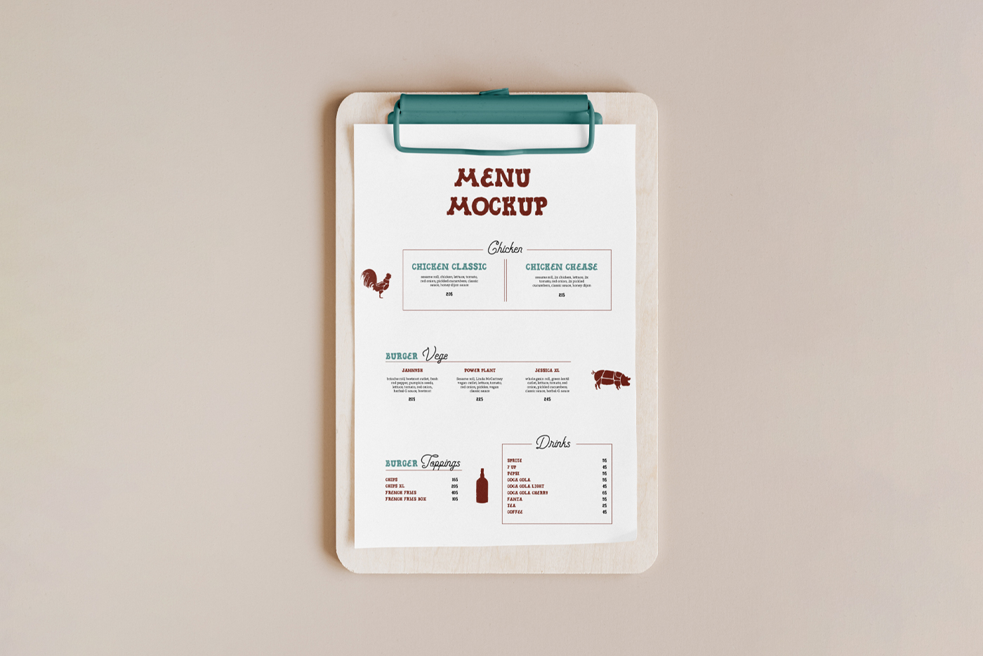 Free Menu Mockups — Mr.Mockup | Graphic Design Freebies