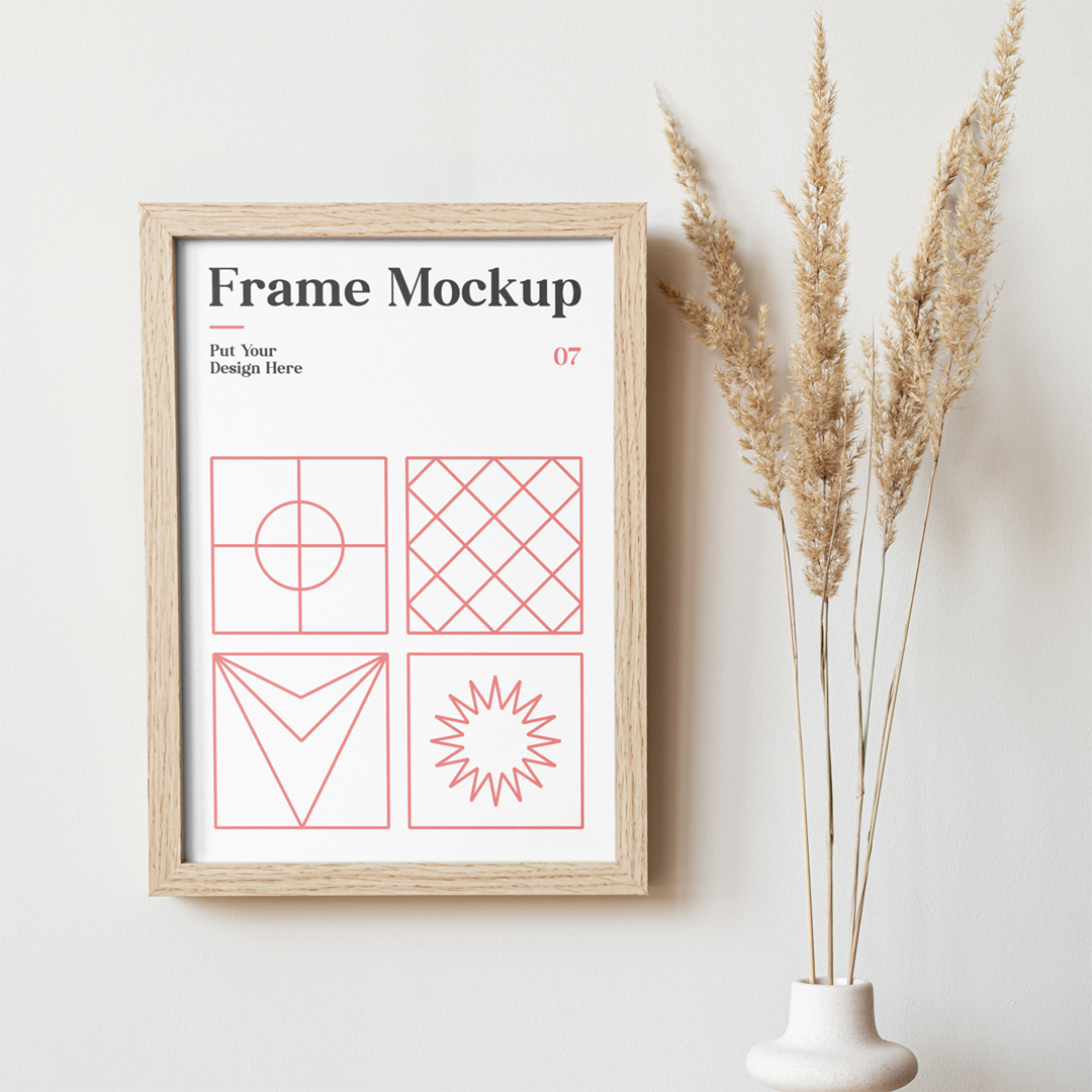 Frame on the Wall Mockup — Mr.Mockup | Graphic Design Freebies