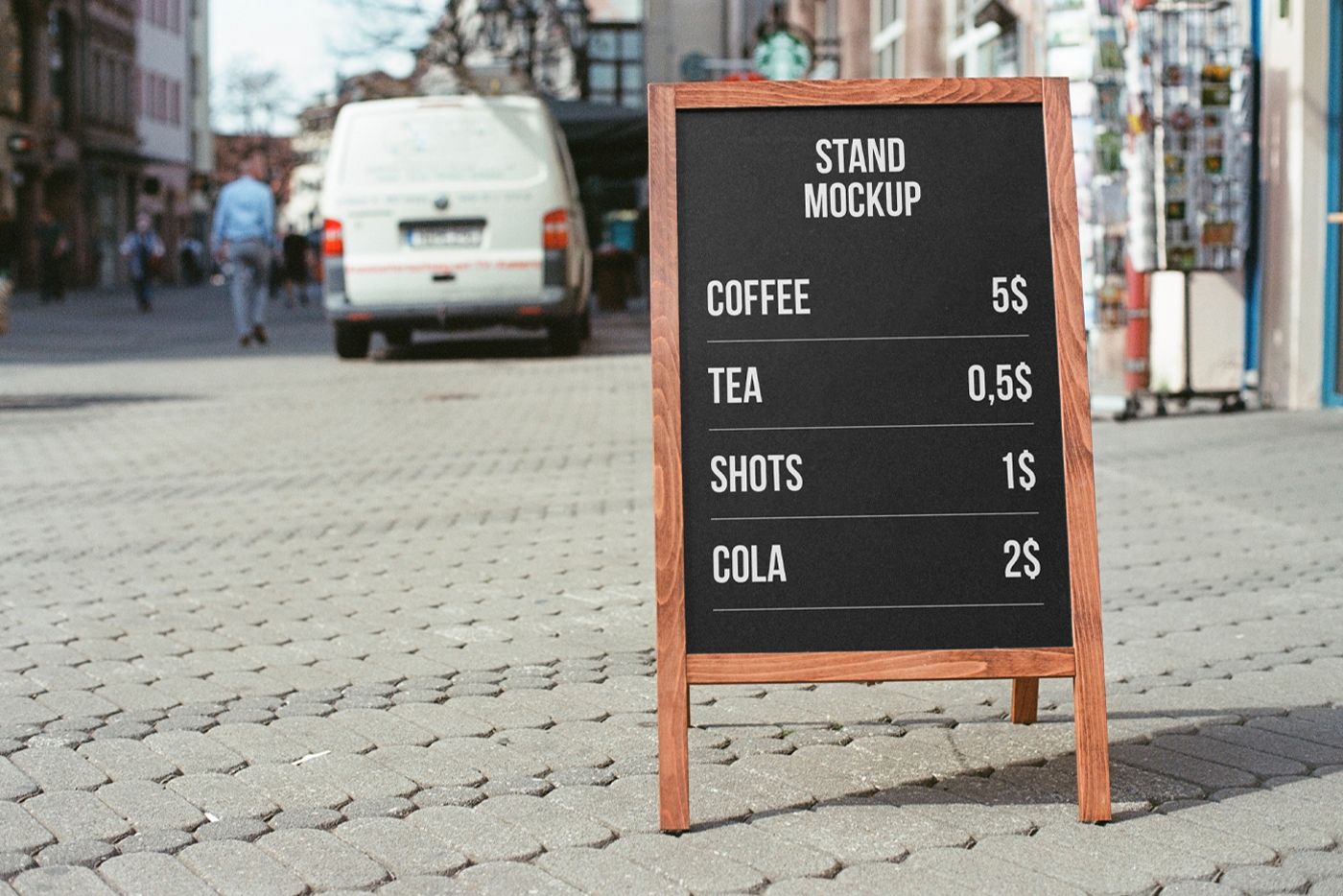 Stand on Street Mockup — Mr.Mockup | Graphic Design Freebies