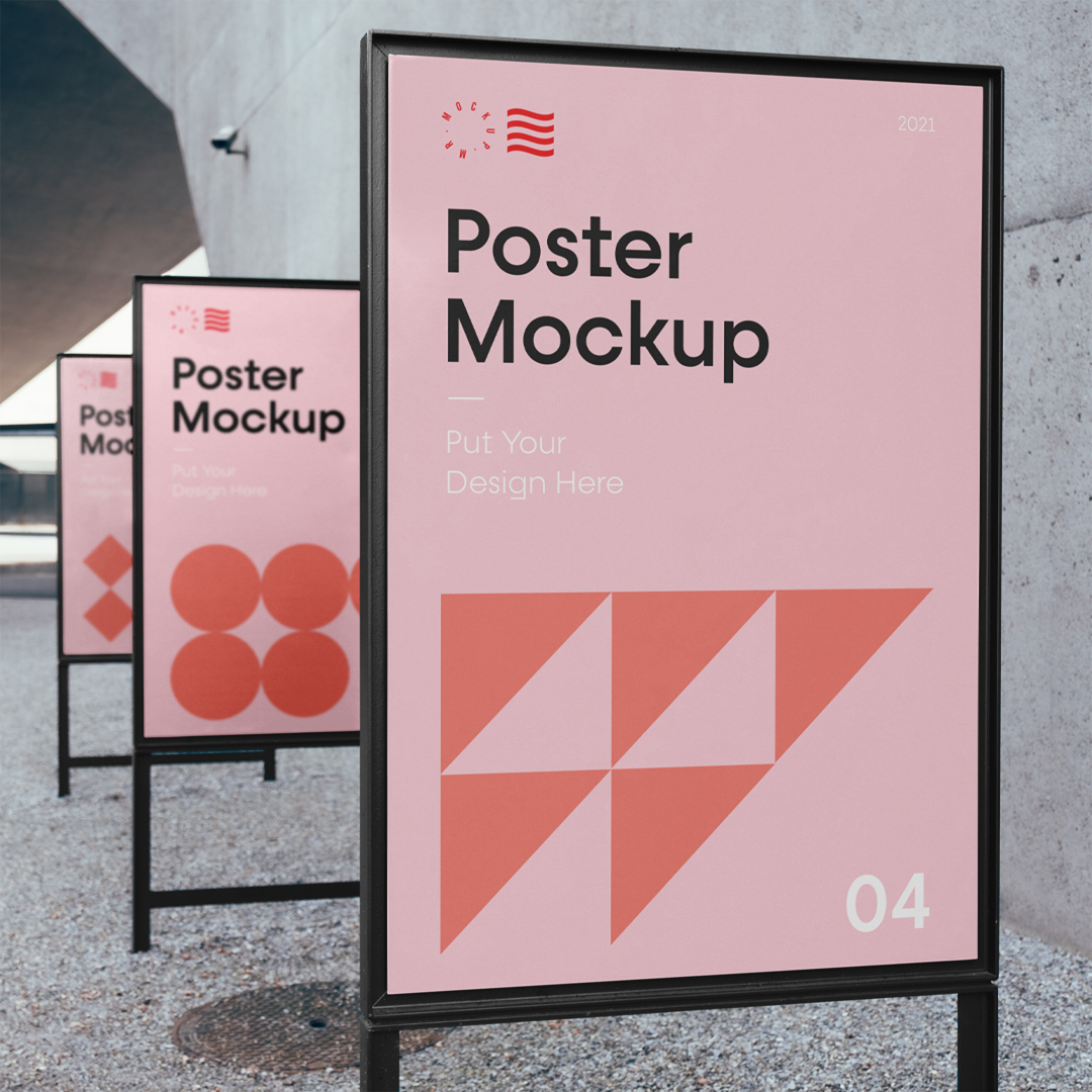 Triple Poster Mockup — Mr.Mockup | Graphic Design Freebies