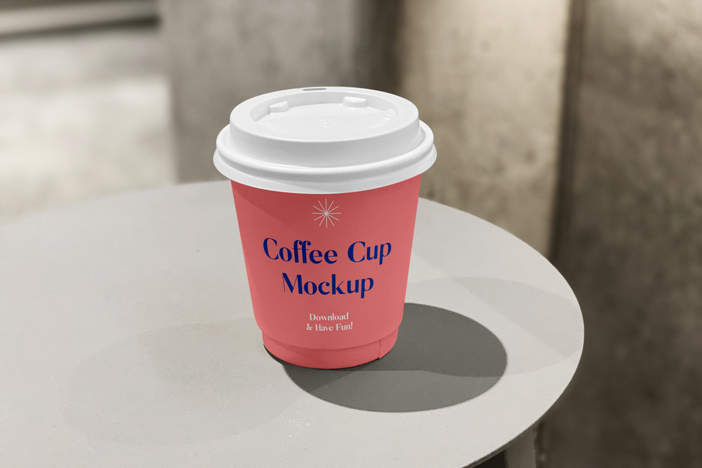 Small Coffee Cup on Table Mockup — Mr.Mockup | Graphic Design Freebies