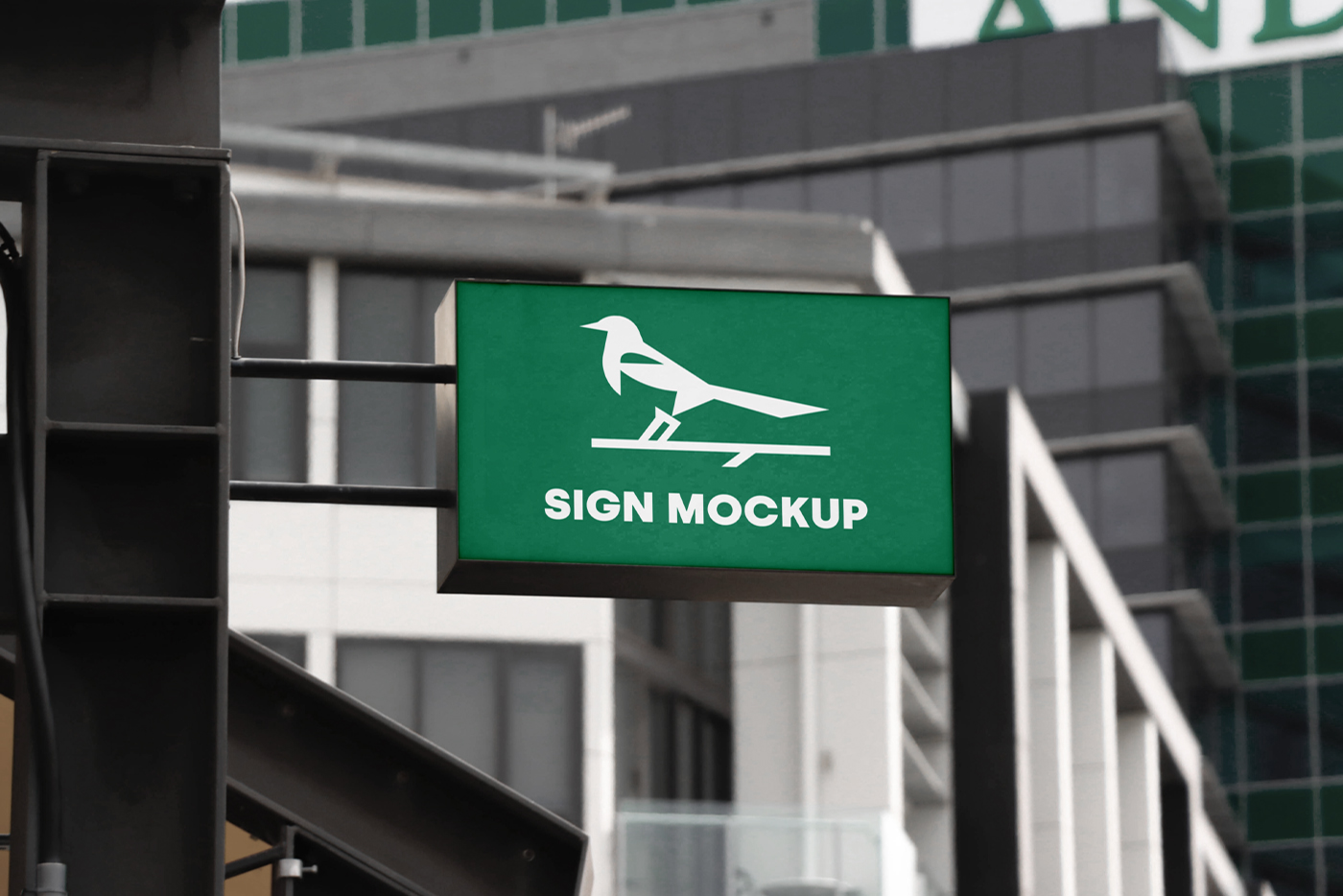 Store Sign PSD Mockup — Mr.Mockup