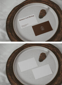 Business Card on Plate Mockup — Mr.Mockup | Graphic Design Freebies