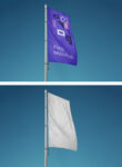 Vertical Flag PSD Mockup — Mr.Mockup | Graphic Design Freebies