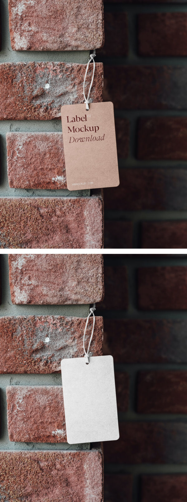 Label on Brick Wall Mockup — Mr.Mockup