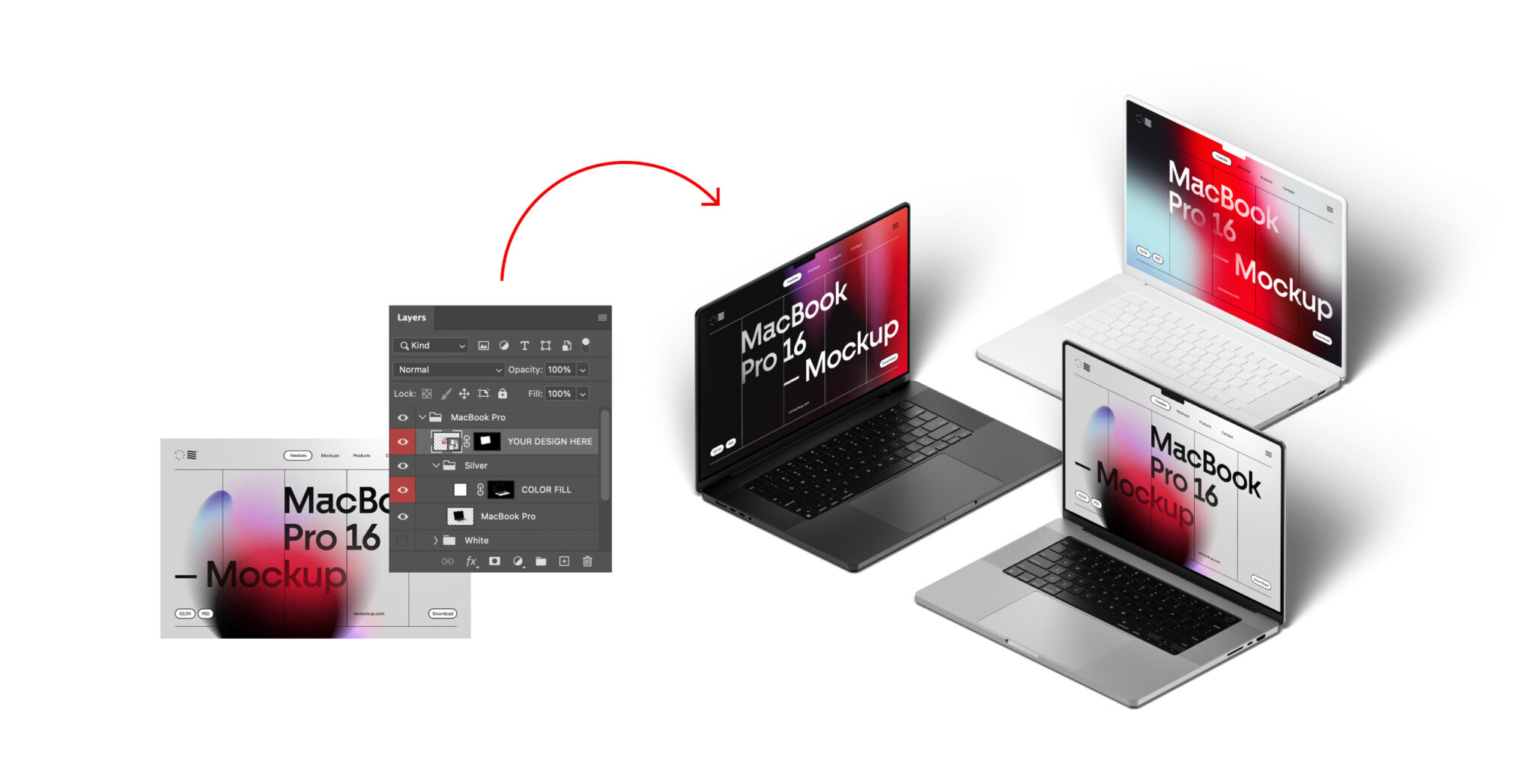 MacBook Pro 16 Mockups — PSD Mockups & Freebies | Mr.Mockup