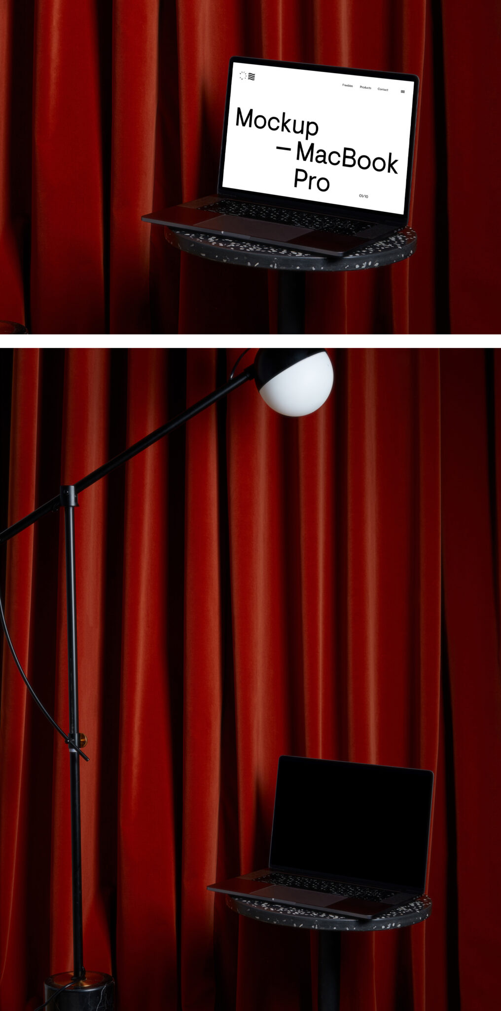 MacBook Pro Mockup on Coffee Table — Mr.Mockup