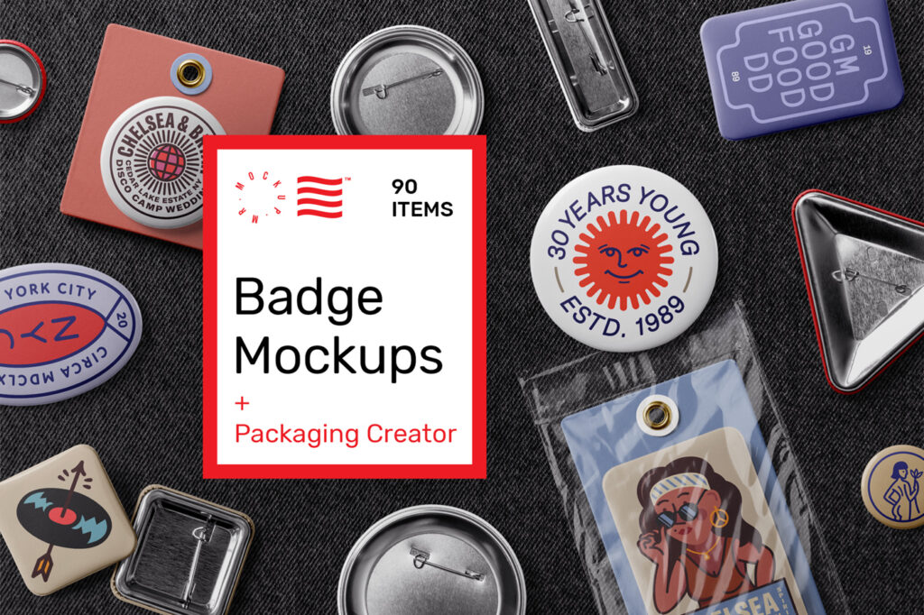 Badge Mockups — PSD Mockups & Freebies | Mr.Mockup