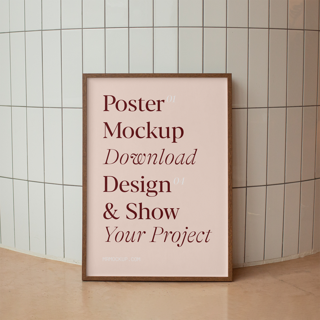 Poster on the Floor Mockup — Mr.Mockup