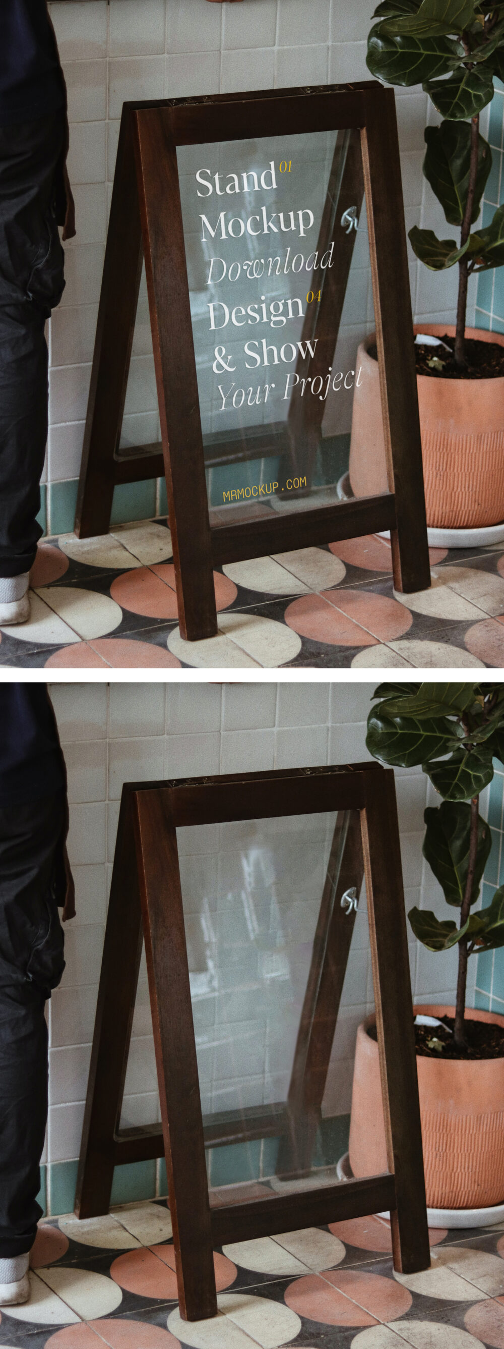 Glass Stand Mockup — Mr.Mockup