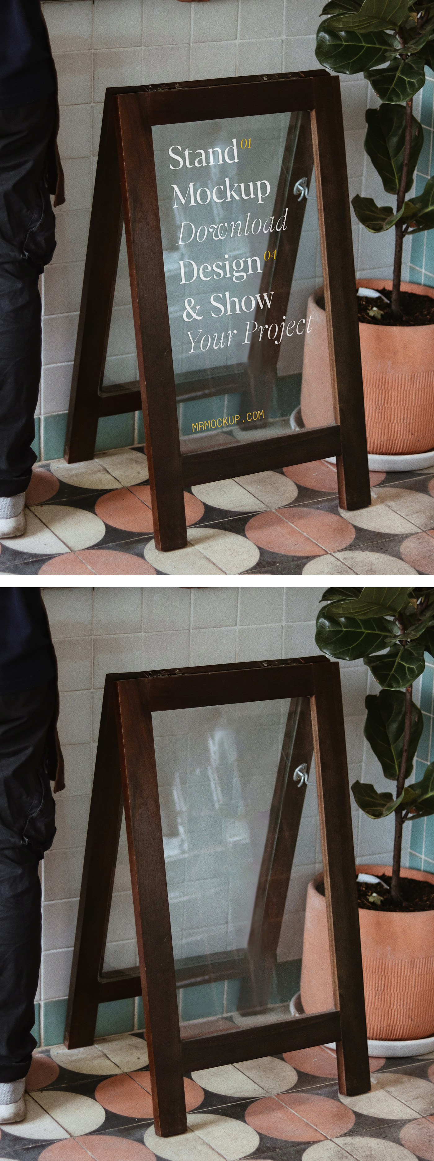 Glass Stand Mockup — Mr.Mockup