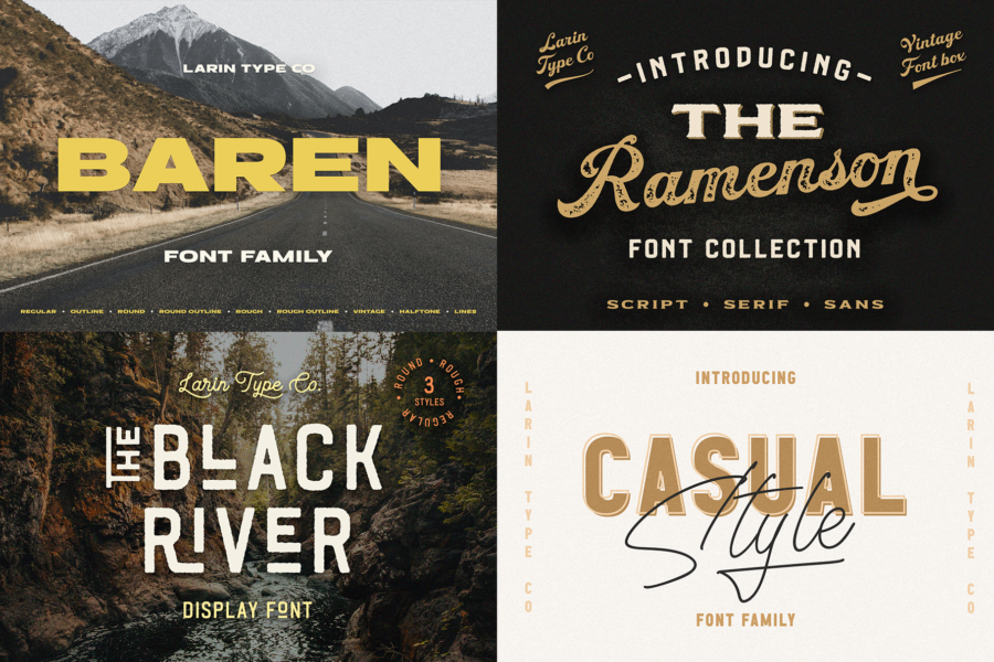 Modern Font Bundle Vol.2 — Mr.Mockup