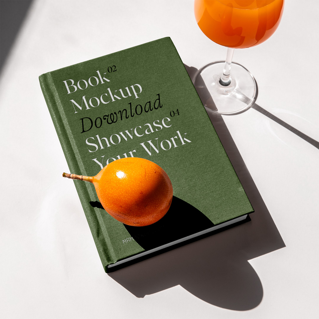 Book Cover on Table PSD Mockup — Mr.Mockup