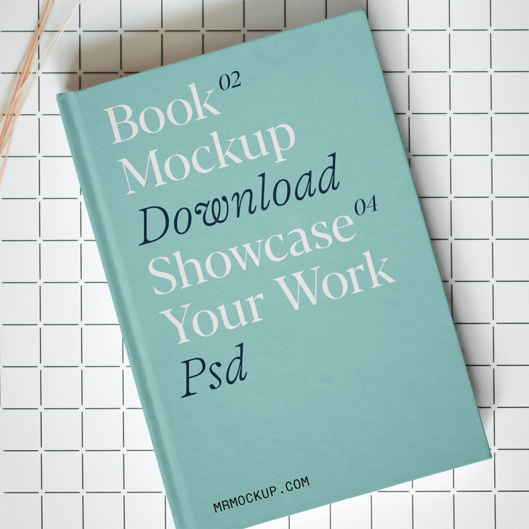 Realistic Hardcover Book Mockup — Mr.Mockup