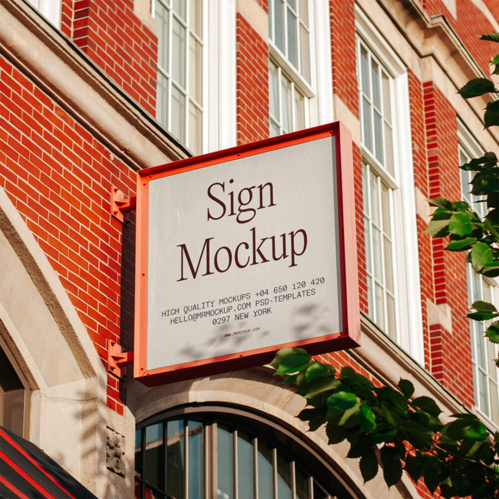 Free Sign Mockups — Mr.Mockup