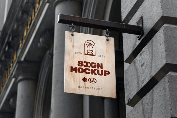 Free Signage Mockups — Mr.Mockup