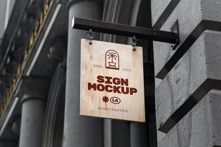 Free Sign Mockups — Mr.Mockup