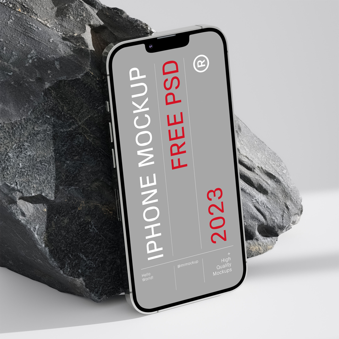 Free iPhone based on Rock Mockup — Mr.Mockup