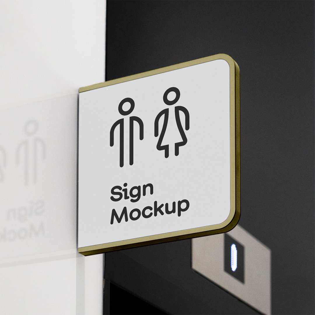 Free Modern Sign Mockup — Mr.Mockup