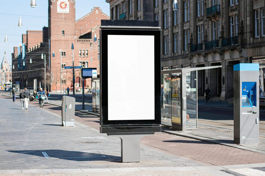 Free Street Digital Poster Mockup — Mr.Mockup