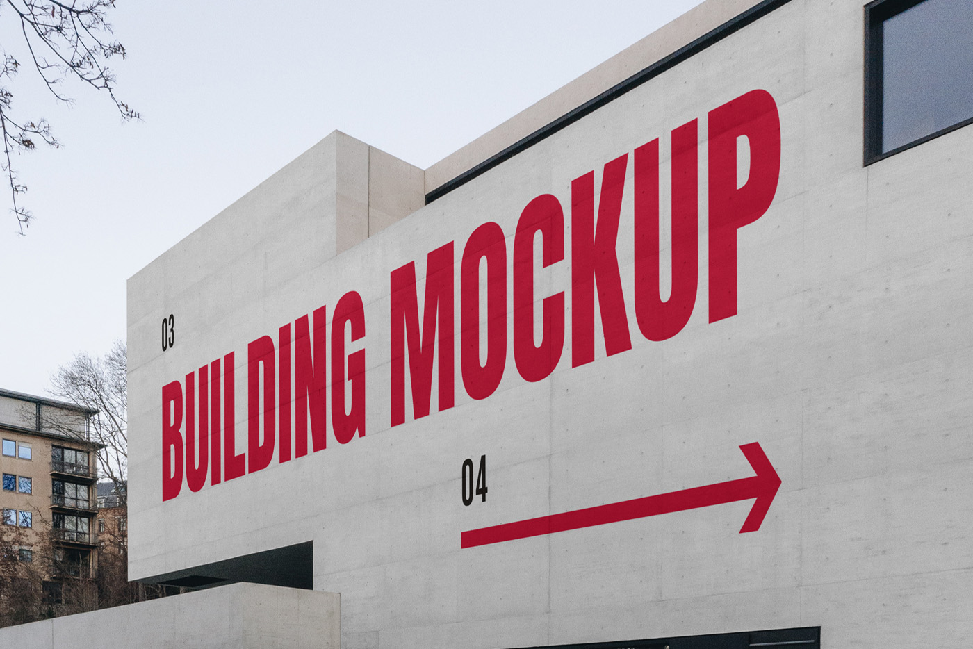 Free Building Wall Mockup — Mr.Mockup