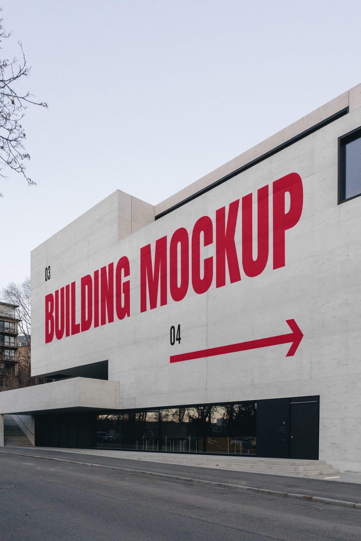Free Building Wall Mockup — Mr.Mockup