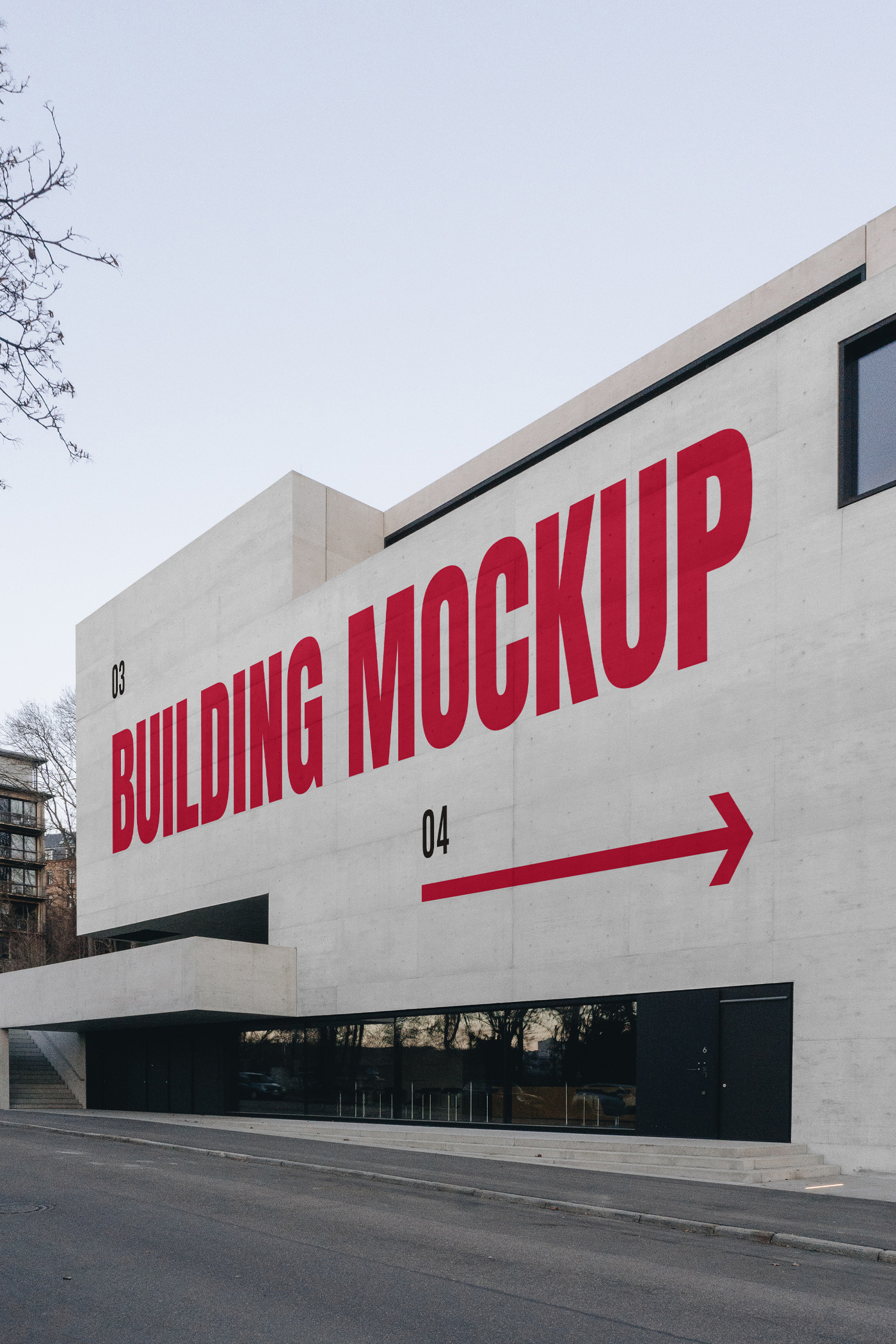 Free Building Wall Mockup — Mr.Mockup