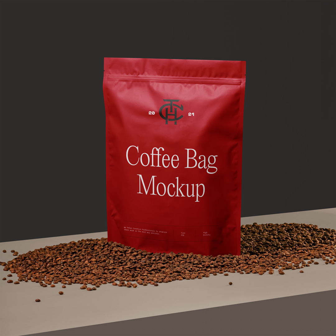 Free Coffee Bag Mockup — Mr.Mockup