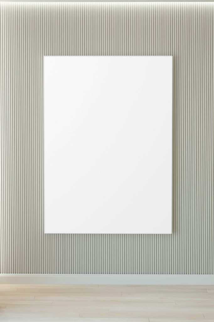 Free Front Interior Poster Mockup — Mr.Mockup