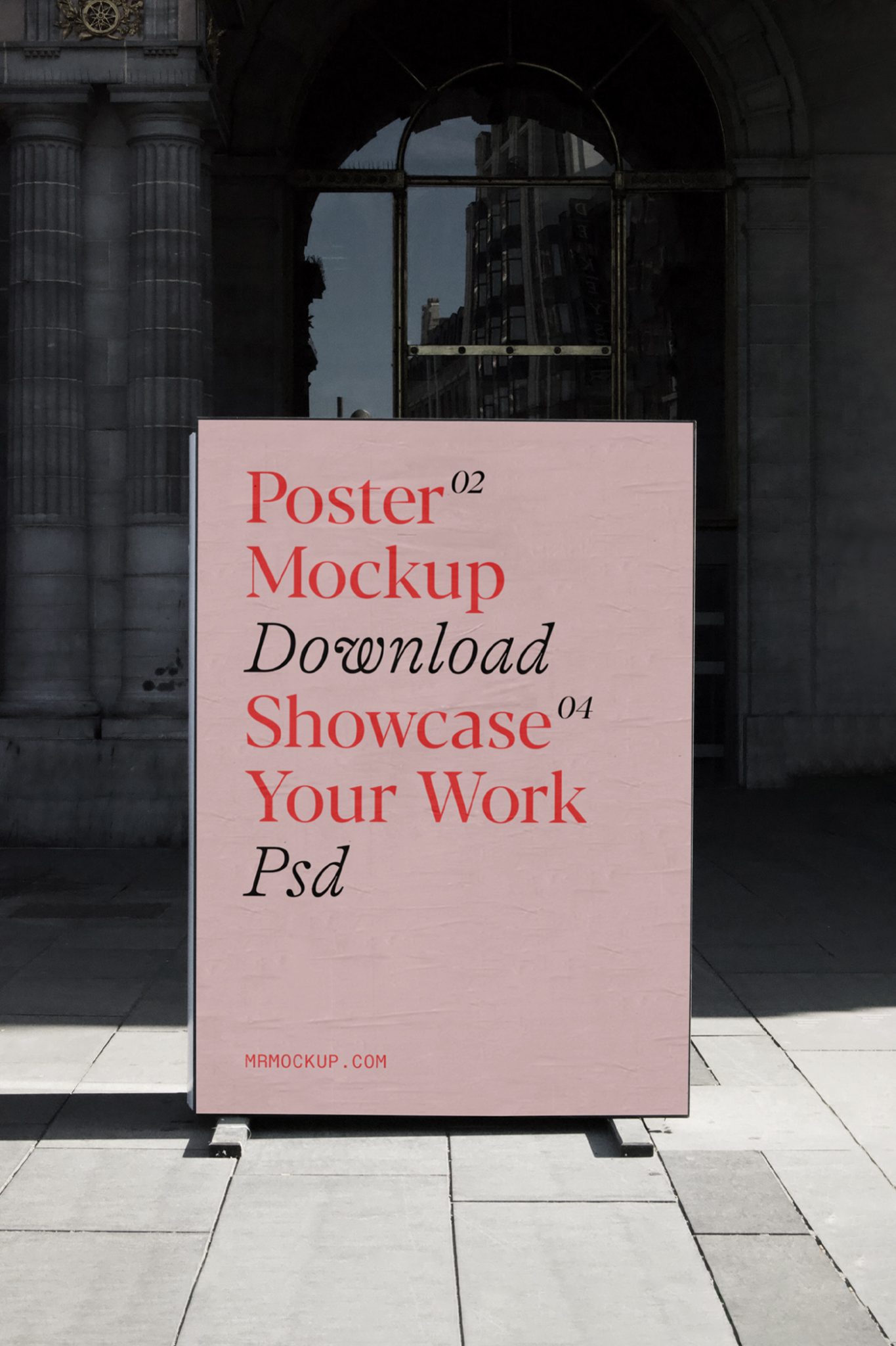 Free Front View Poster Mockup — Mr.Mockup