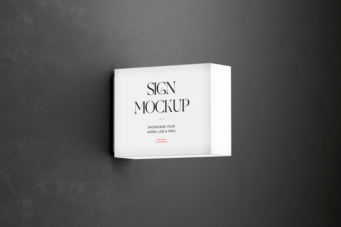 Free Lightbox Sign Mockup — Mr.Mockup