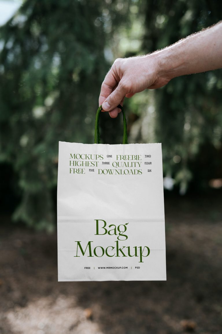 Free Packaging Paper Bag Mockup — Mr.Mockup