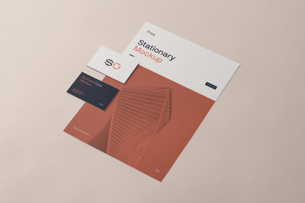 Free Small Stationery Set Mockup — Mr.Mockup