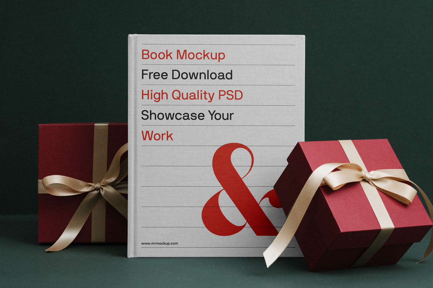 Free Standing Front Book Mockup — Mr.Mockup
