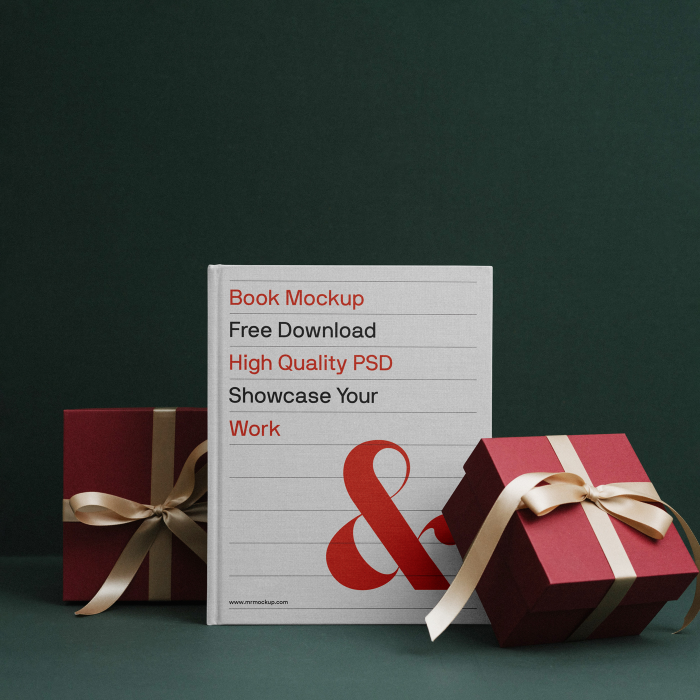 Free Standing Front Book Mockup — Mr.Mockup